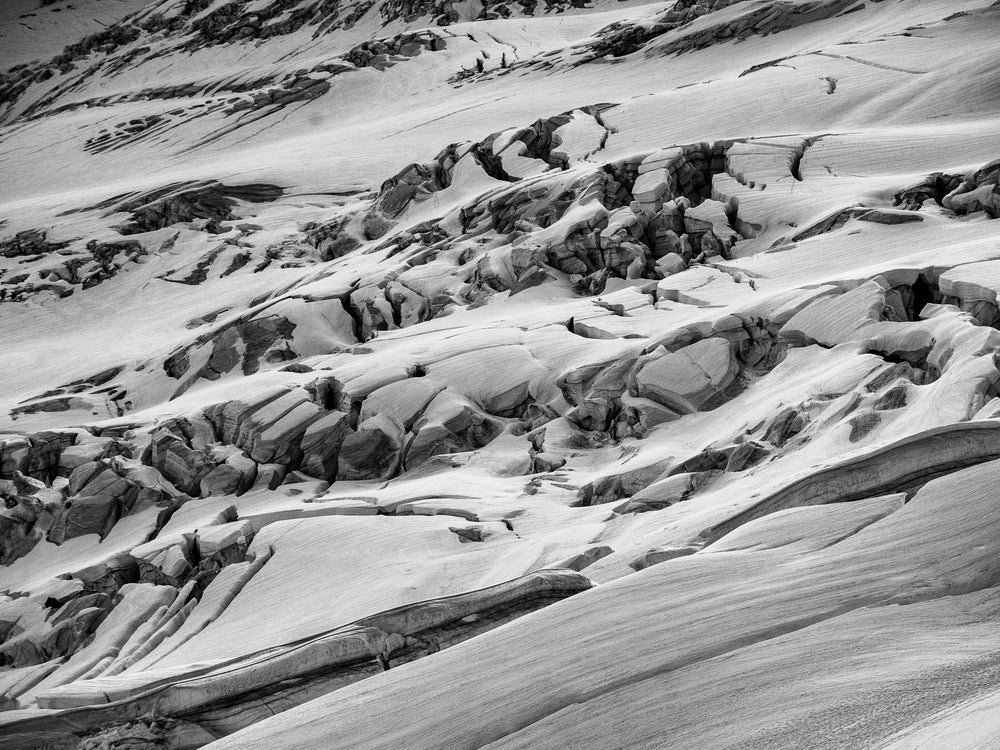 Crevasses on Lower Coleman Glacier: 8x10 Open Edition Matted Print