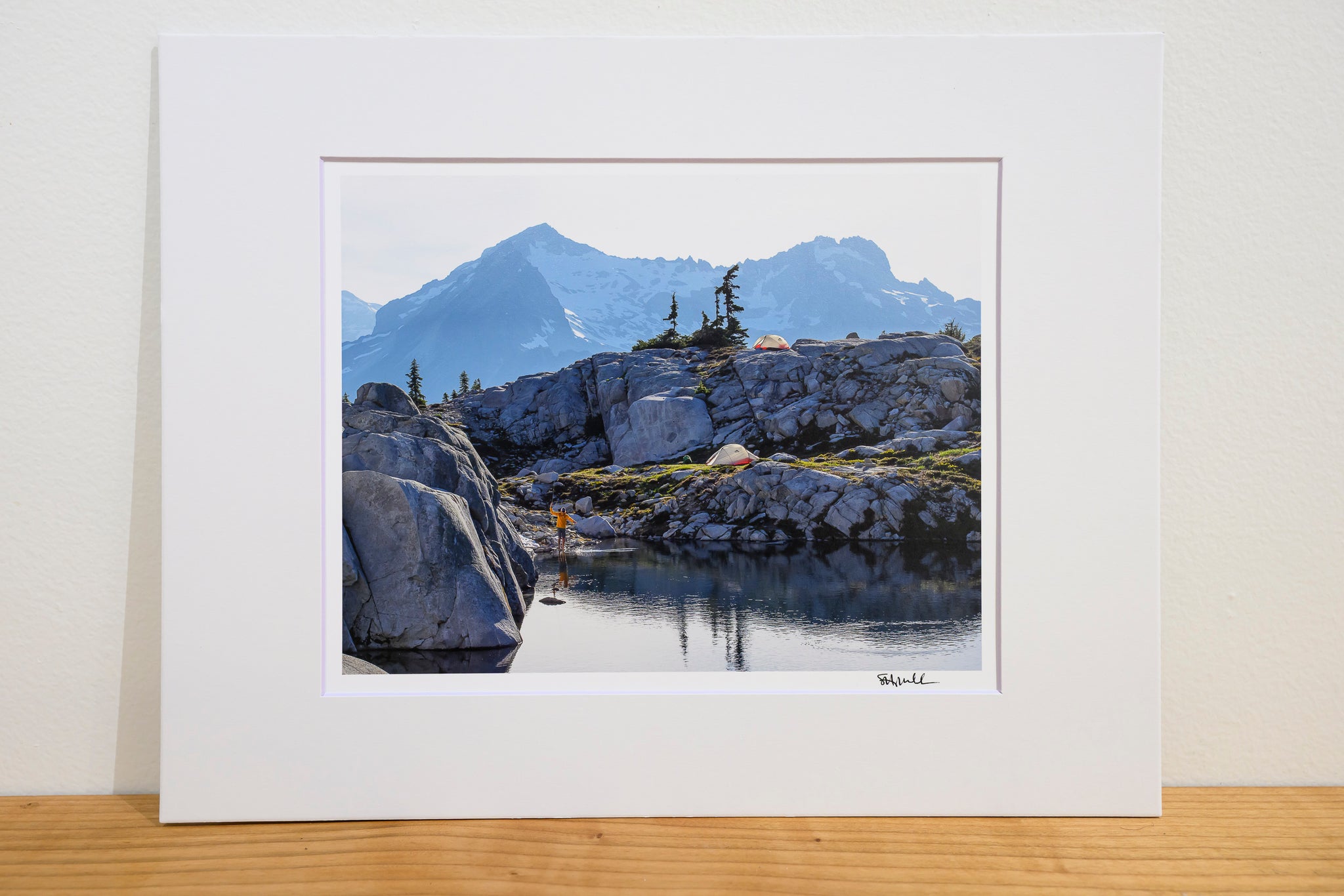 Fish On the Line in the Alpine Lakes Wilderness: 8x10 Open Edition Mat